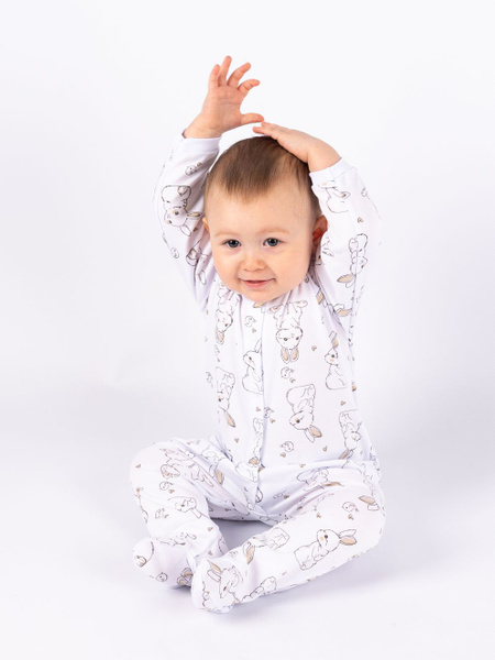 Комбинезон для новорождённых, комбинезон нательный, Mamkin, зайки, 68 ...