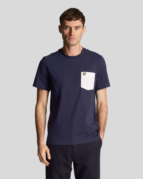 Футболка Lyle & Scott, размер 48, цвет синий, 100% хлопок - купить по ...