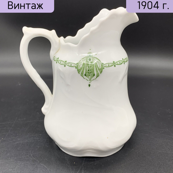 Молочник винтажный в стиле модерна, фарфор, деколь, Российская империя, 1890-1917 гг. купить на ...