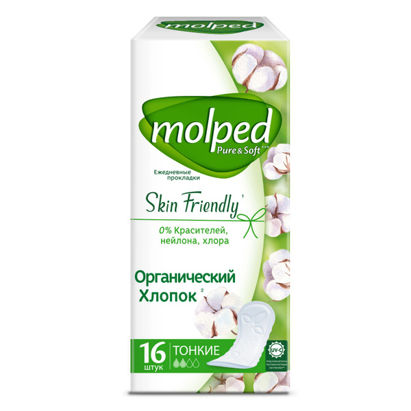 Ежедневные прокладки MOLPED PURE&SOFT 16шт - купить с доставкой по ...