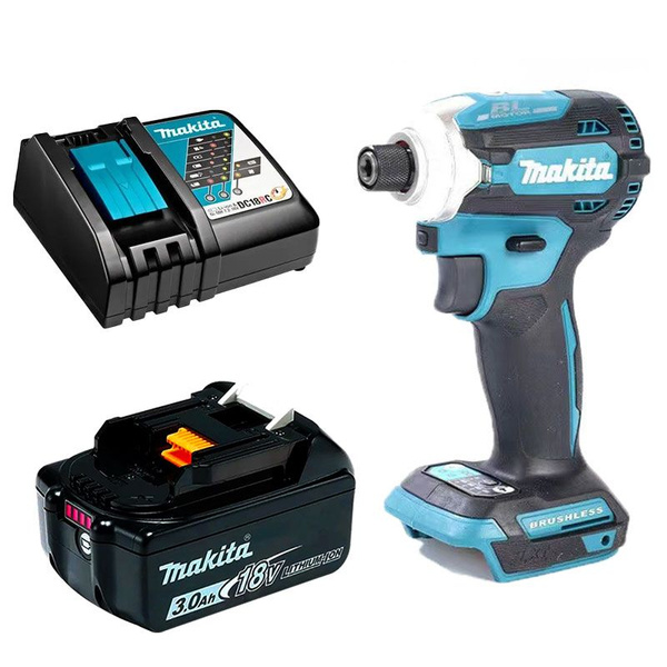 18 В, Makita Дрель-шуруповерт Оригинал 1 шт. DTD171Z 1 шт.3.0Ач и 1 шт ...