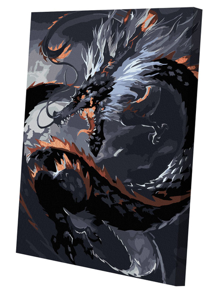 Картина по номерам на холсте с краской металлик 30х40см Разъярённый ...