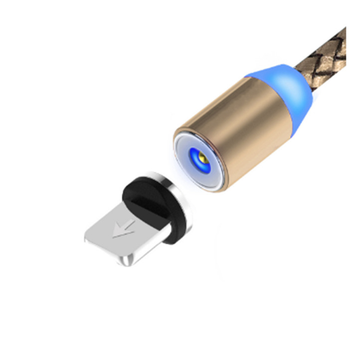 Магнитный кабель для зарядки телефона USB - 8 pin, 1 метр, золотой ...