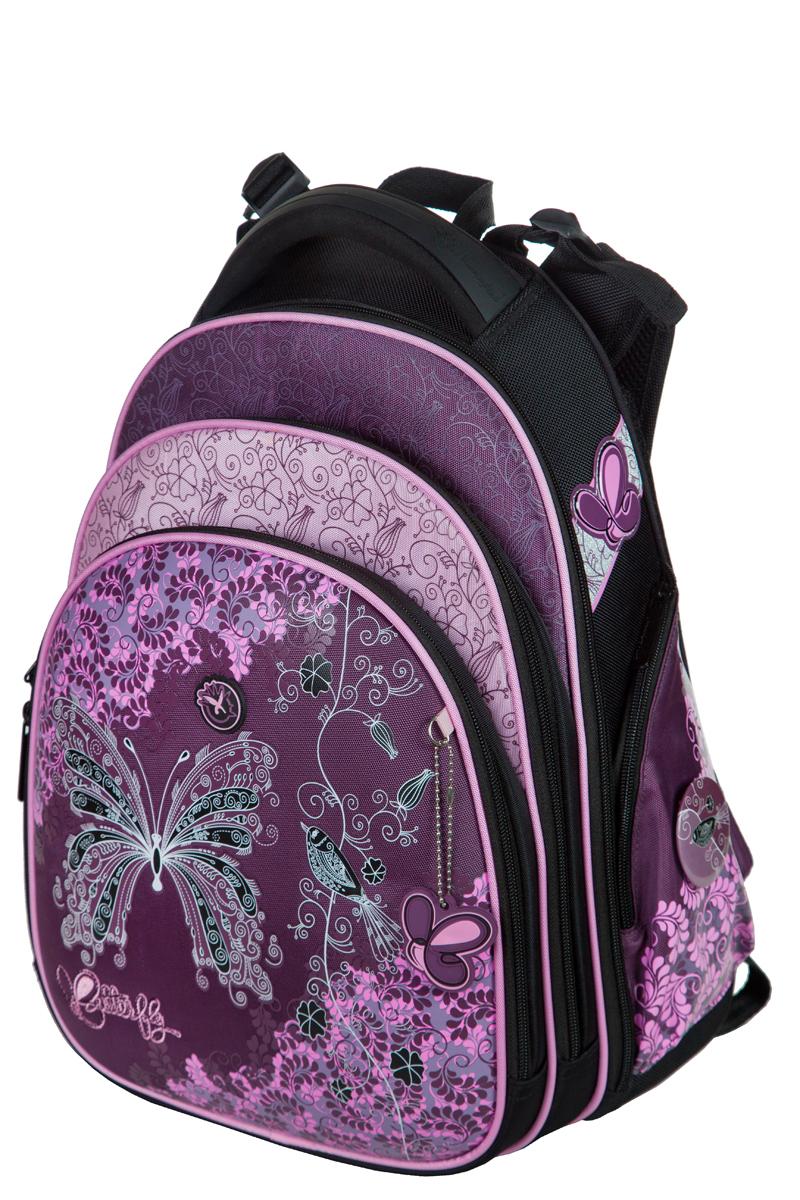 Школьный ранец для девочки Hummingbird Butterfly, фиолетовый — купить в ...