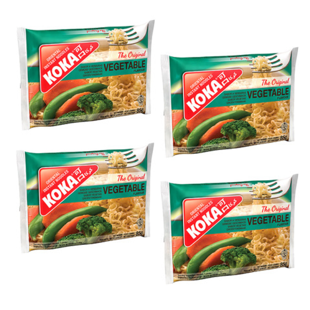 KOKA/ сингапурская лапша КОКА Original с овощами, пакет (4 шт. по 85 г ...