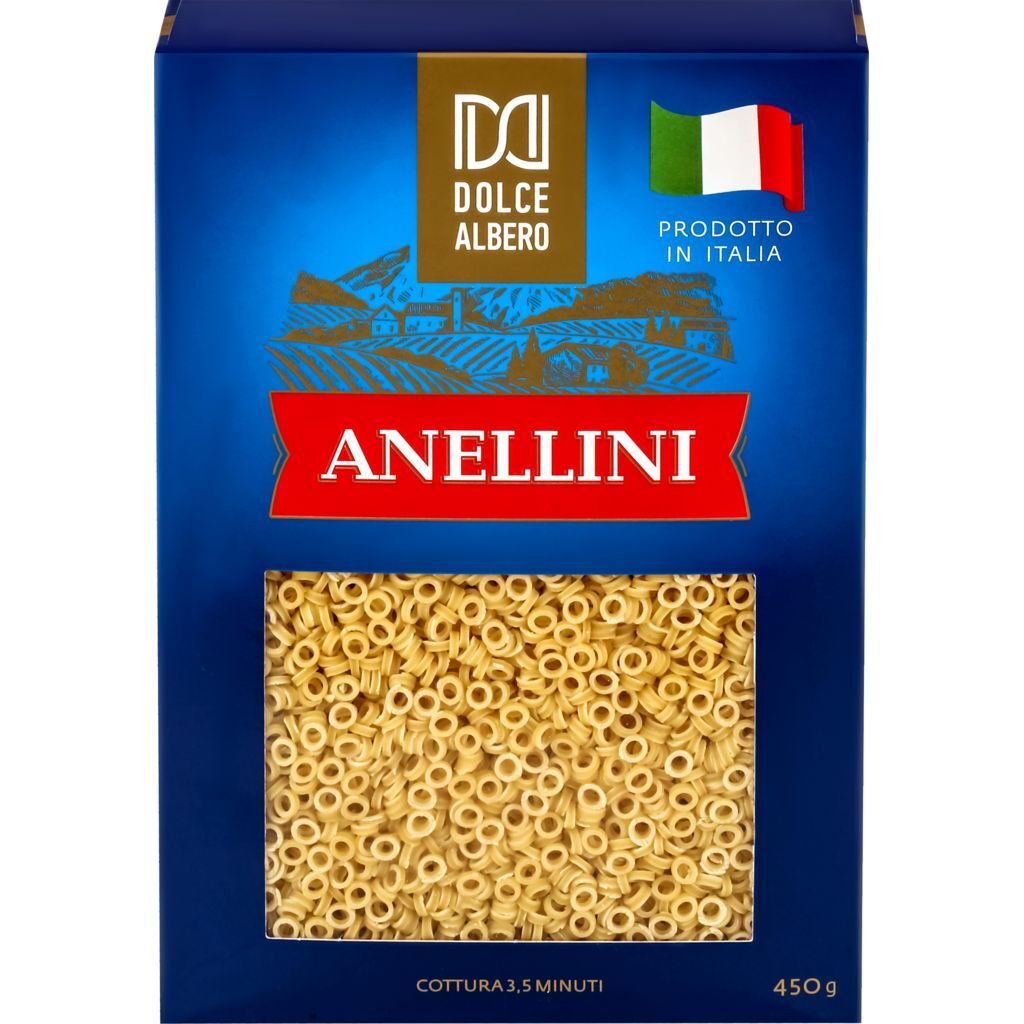 Макароны Anellini твердые сорта, Италия, 450 г — купить в интернет ...