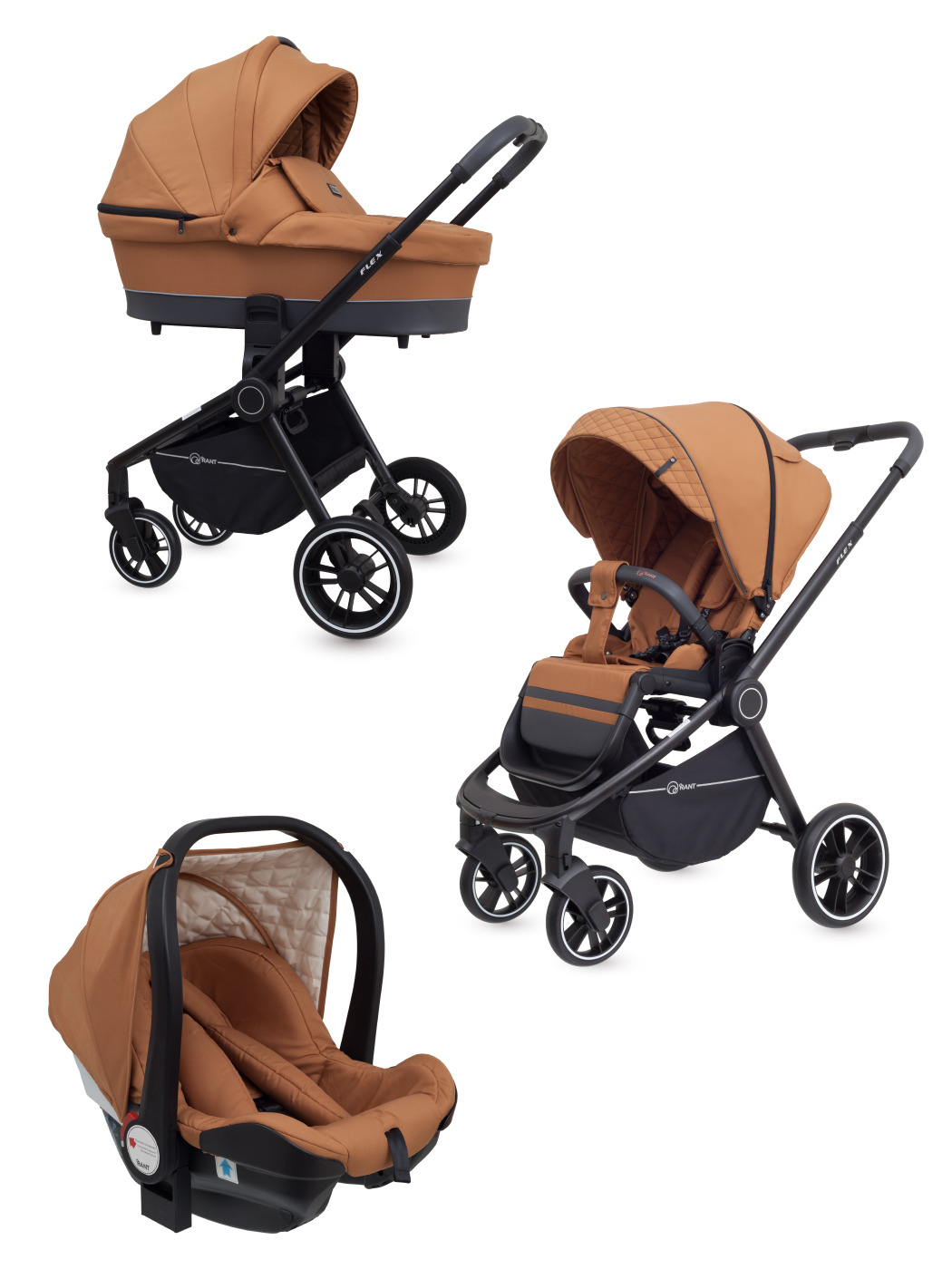 Коляска детская универсальная Rant Flex RA063 3 в 1, Desert beige — купить в интернет-магазине ...