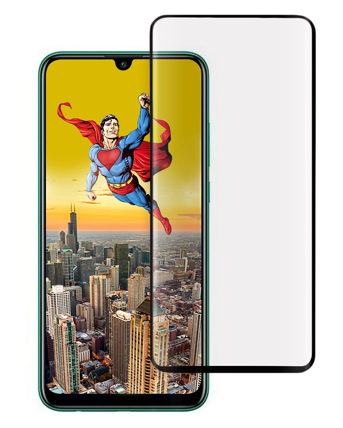 Защитное стекло 21D для Huawei P Smart 2021 / Honor 10X Lite / Стекло ...