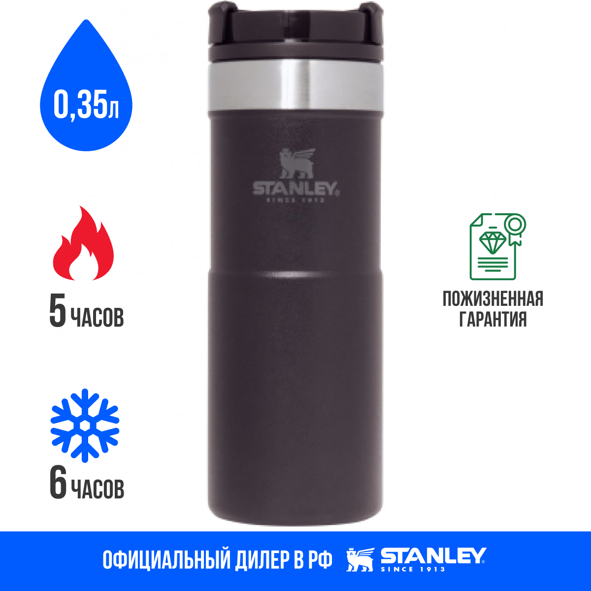 Термокружка Stanley Classic для чая кофе 0,35L Neverleak кружка термос ...