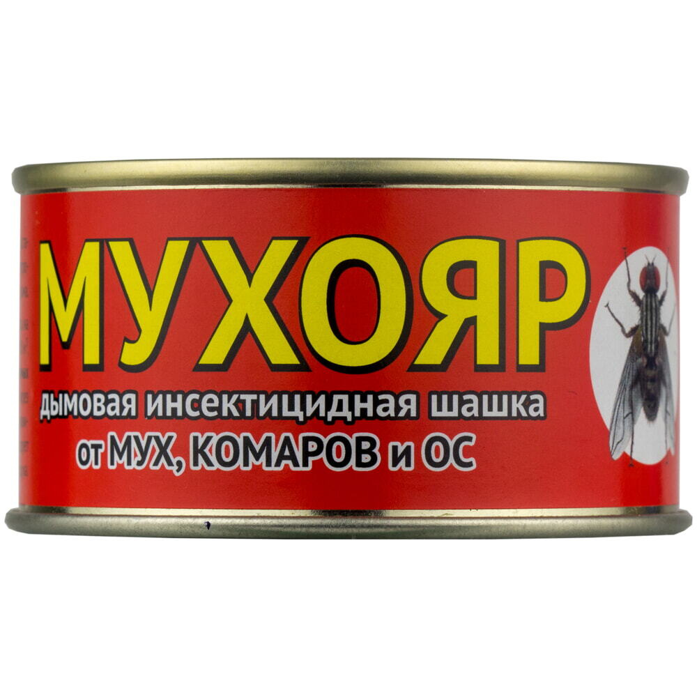 Мухояр инсектицидная дымовая шашка от комаров, мух, осиных гнезд, 1 шт ...