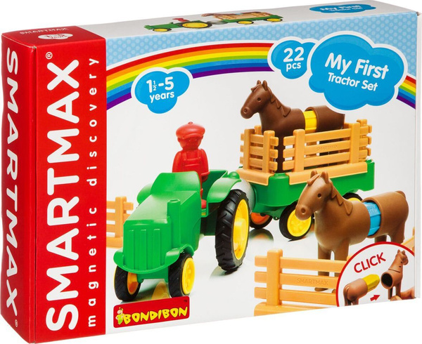 Магнитный конструктор Bondibon SmartMax Мой первый набор с трактором, SMX 222 купить на OZON по ...