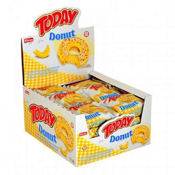 Пончик (Donut) Today. Elvan, 40 гр. Банан (коробка 24 шт.* 40 гр ...