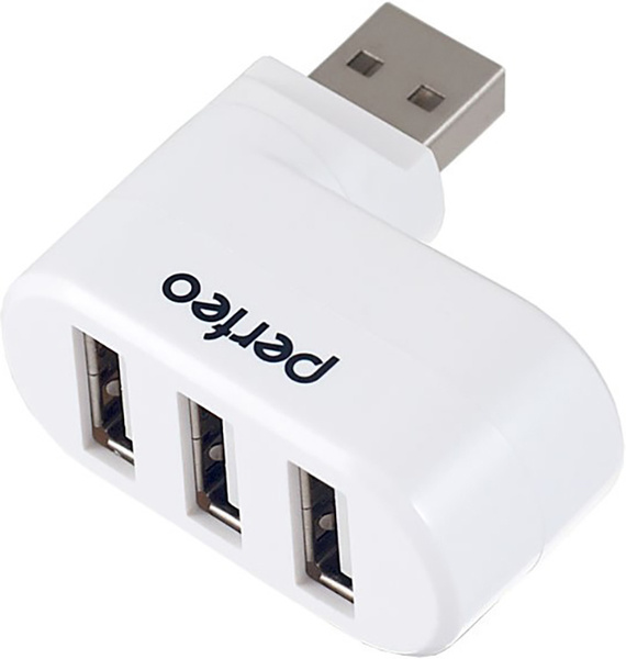 USB-концентратор Perfeo USB-HUB 3 Port чёрный (PF-VI-H024 White) - купить с доставкой по ...