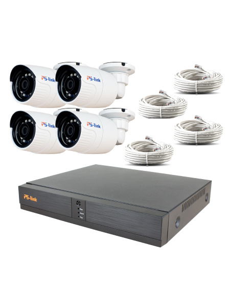 Система видеонаблюдения PS-Link KIT-C504IP-POE 2560×1440 2K - купить по ...