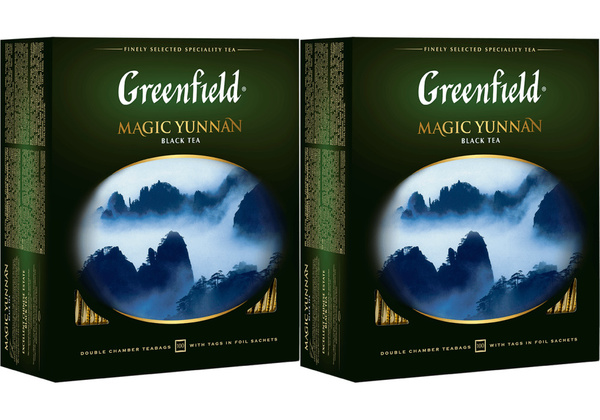 Чай черный Greenfield Magic Yunnan в пакетиках 2 г 100 шт, комплект: 2 ...