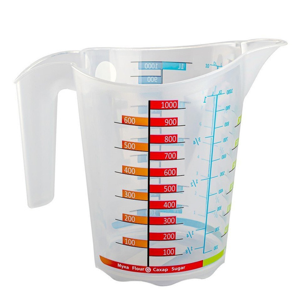 Емкость мерная elfplast, 1000 мл, Пластик, прозрачный купить по низкой цене с доставкой в ...