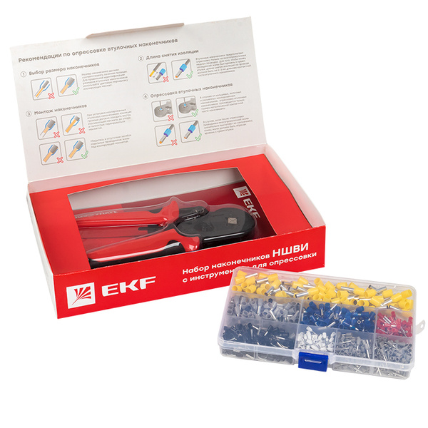 Набор НШВИ №6 (0.5-6.0 мм2) с инструментом ПКВ-6-4 EKF Expert (nabor-nshvi-6) купить на OZON по ...