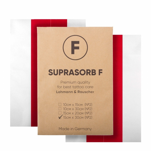 Заживляющая пленка для тату Супрасорб F (Suprasorb F), 15 х 30 см - 2 ...