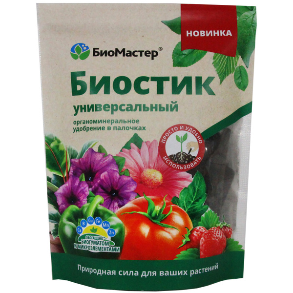 Удобрение органоминеральное палочки Универсальные Биостик 250 гр ...