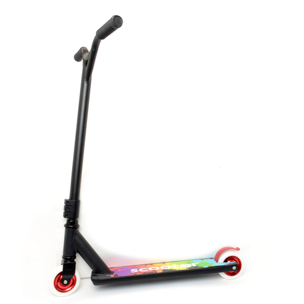 Самокат Трюковой SCOOTER трюковой с белыми колесами ( усиленный ...