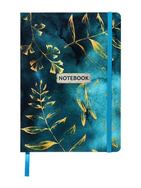 Записная книжка-блокнот ПОЛИНОМ Gold floral pattern А5+, 96л, клетка ...