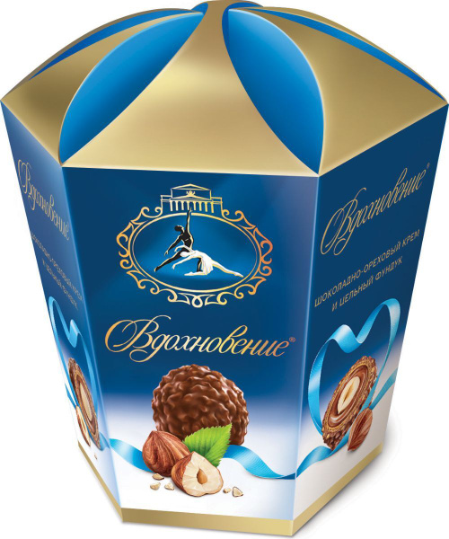 Конфеты с шоколадно-ореховым кремом и цельным фундуком Красный Октябрь ...