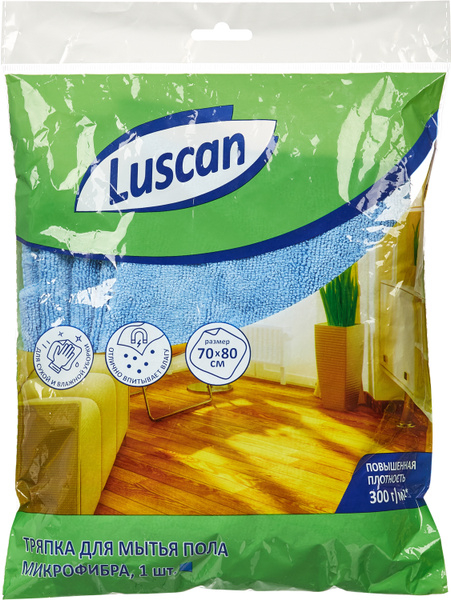 Тряпка для пола и уборки Luscan, микрофибра, 70 х 80 см купить на OZON по низкой цене (315283698)