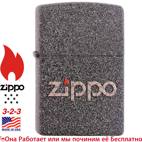 Зажигалка ZIPPO Classic Покрытие Iron Stone Матовая Зиппо Ирон MADE IN ...