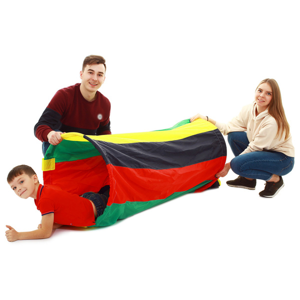 Туннель для эстафет, d 60 cм, длина 3 м, 3 кольца, цвет микс - купить с ...