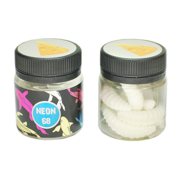 Форелевая силиконовая приманка NEON 68 TROUT Maggot 33 мм. 12 шт ...
