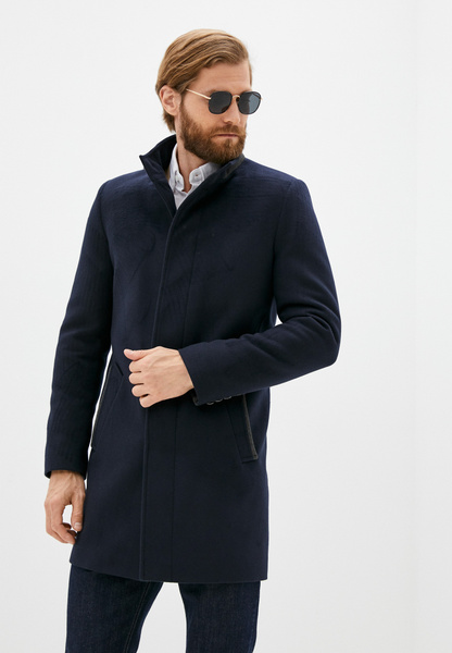 Пальто Caravan Wool, Зима, размер 48, цвет синий, Шерсть, Вискоза ...