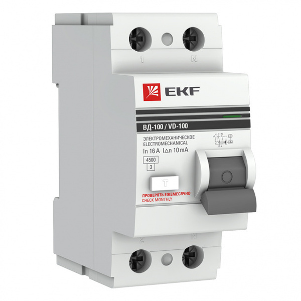 Купить УЗО EKF 2P 40А 30 мА тип АС по низкой цене в интернет-магазине OZON с доставкой (312881186)