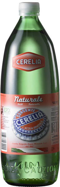 Минеральная вода Cerelia Natural / Черелия негазированная, стекло 1 л ...