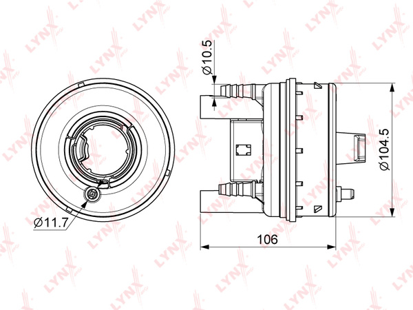 Фильтр топливный LYNXauto Фильтр топливный "LADA Largus, Renault Logan ...
