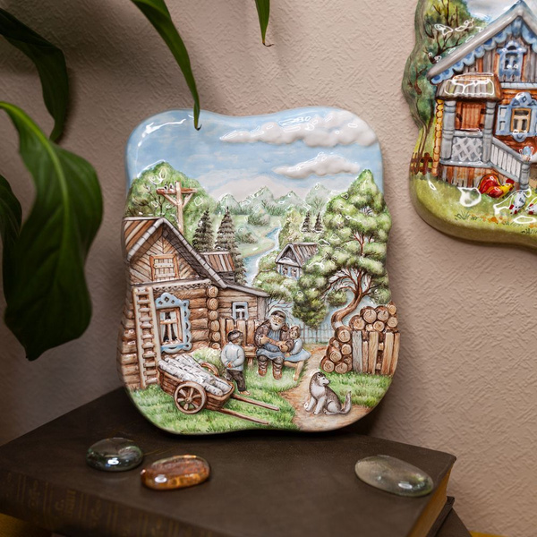 Украшение настенное интерьерное ЯРОСЛАВСКАЯ КЕРАМИЧЕСКАЯ МАНУФАКТУРА укр наст инт Upd дер 1