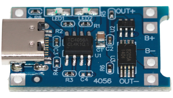 Зарядный модуль TP4056 USB Type-C 4.2V 1A (с защитой) - купить с ...