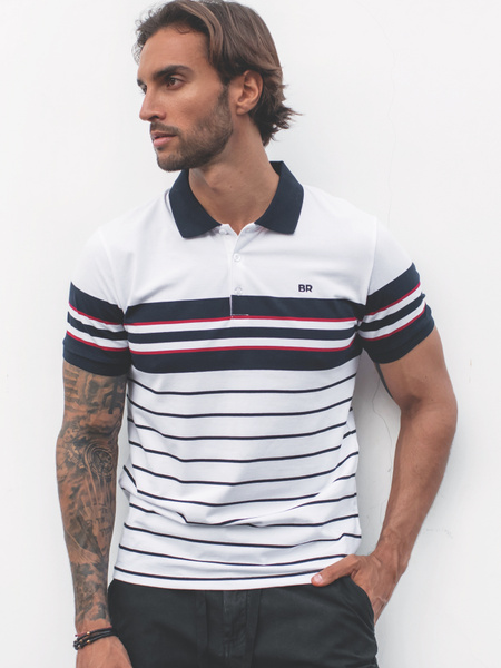 Поло Bronks, размер 48, 50, цвет белый, хлопок 90%, 10% спандекс ...