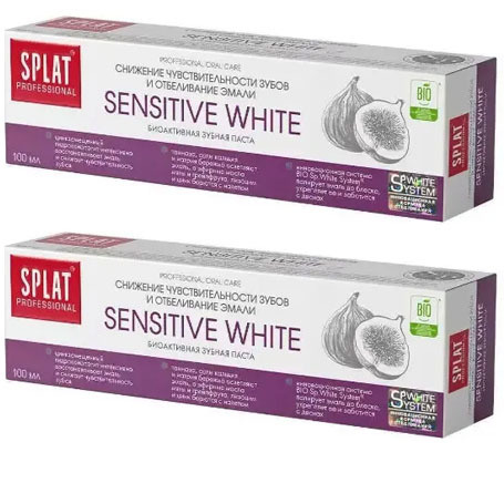 Зубная паста Splat Professional Sensitive White, отбеливание и снижение ...