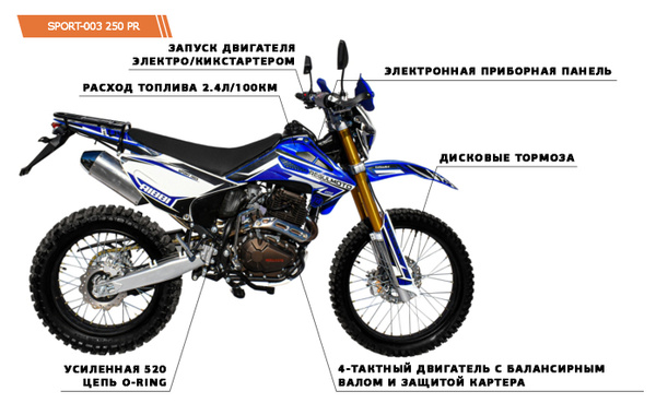 REGULMOTO SPORT-003 250 PR 2021 г. Мотоцикл Эндуро, КПП: Механическая ...