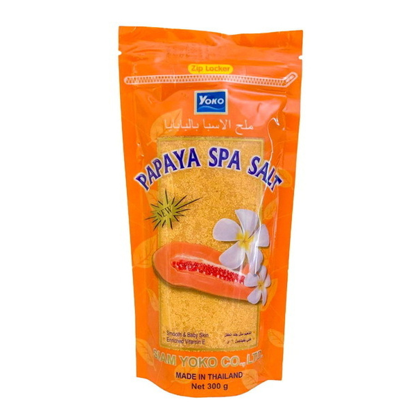 Yoko, Солевой скраб с экстрактом Папайи Argussy, Papaya Spa Salt - 300 ...