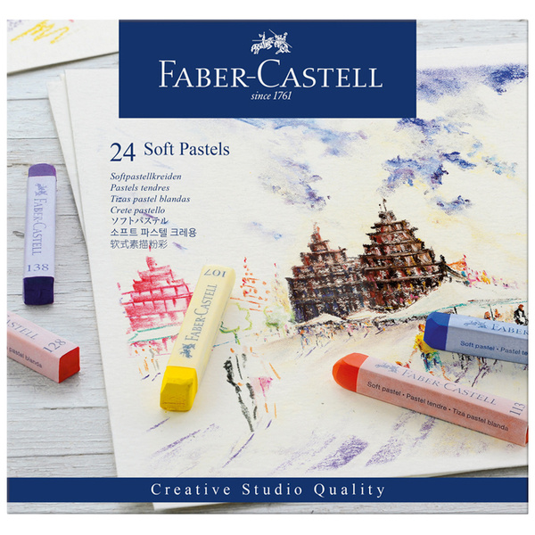 Пастель Faber-Castell "Soft pastels", 24 цвета, картон. упаковка купить ...