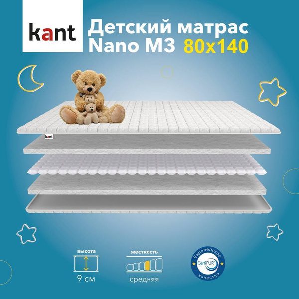 Вопросы и ответы о Матрас детский анатомический на кровать Kant Nano M3 ...