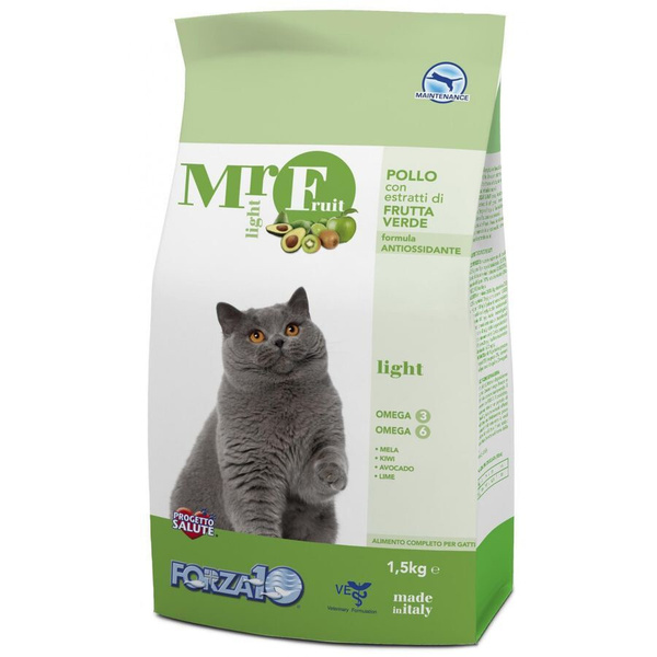 Forza10 Cat Mr Fruit Light Verde сухой корм для взрослых кошек любых пород склонных к полноте с ...