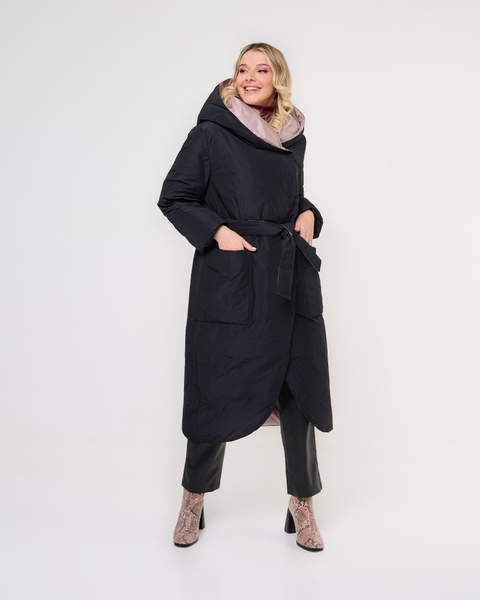Пальто Dixi Coat, Зима, размер 46, цвет кремовый, черный, Полиэстер ...