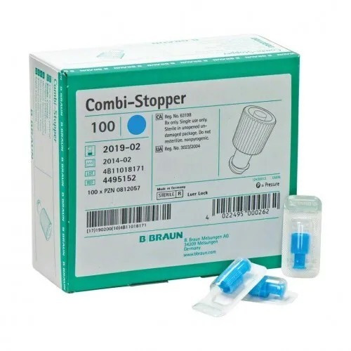 B.Braun Combi-Stopper заглушка Luer Lock синий - 50шт комплект - купить ...
