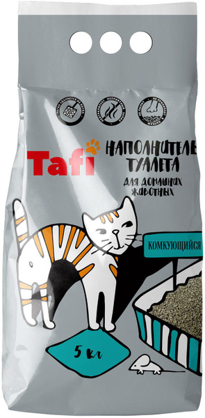 Наполнитель Tafi комкующийся для домашних животных 5кг - купить с ...