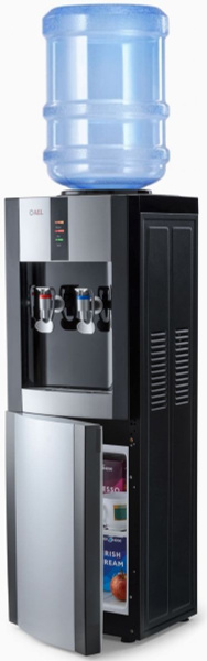 Кулер для воды AEL LС-AEL-47b с холодильником, черный, серебристый купить по низкой цене с ...