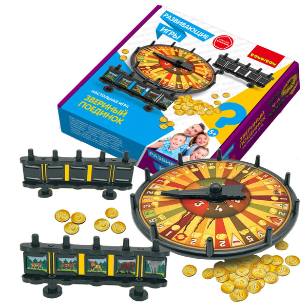 Настольная игра для детей "Звериный поединок" Bondibon логическая ...