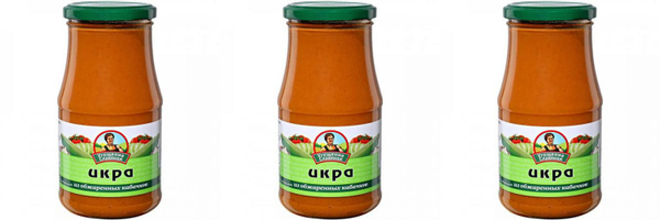 Угощение Славянки Икра Из обжаренных кабачков, 520 г, 3 шт / - купить с ...