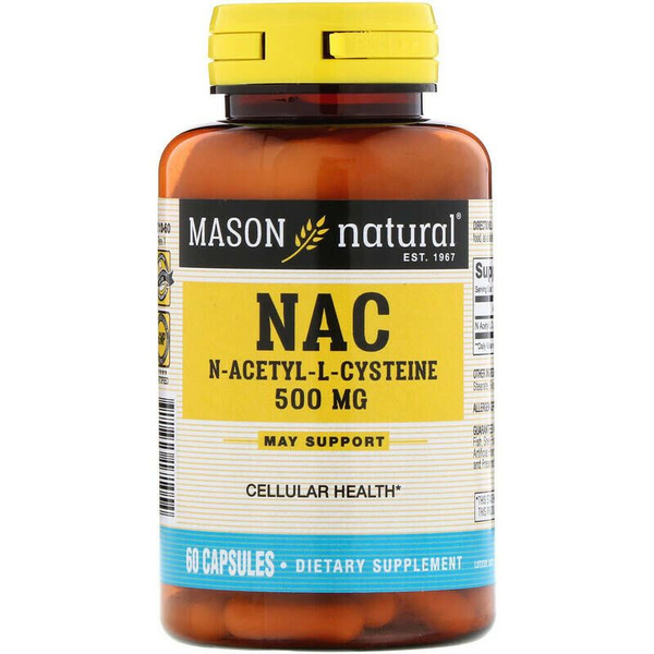 Маson Natural N-Ацетил-L-цистеин NAC 500 мг, 60 капсул купить на OZON ...